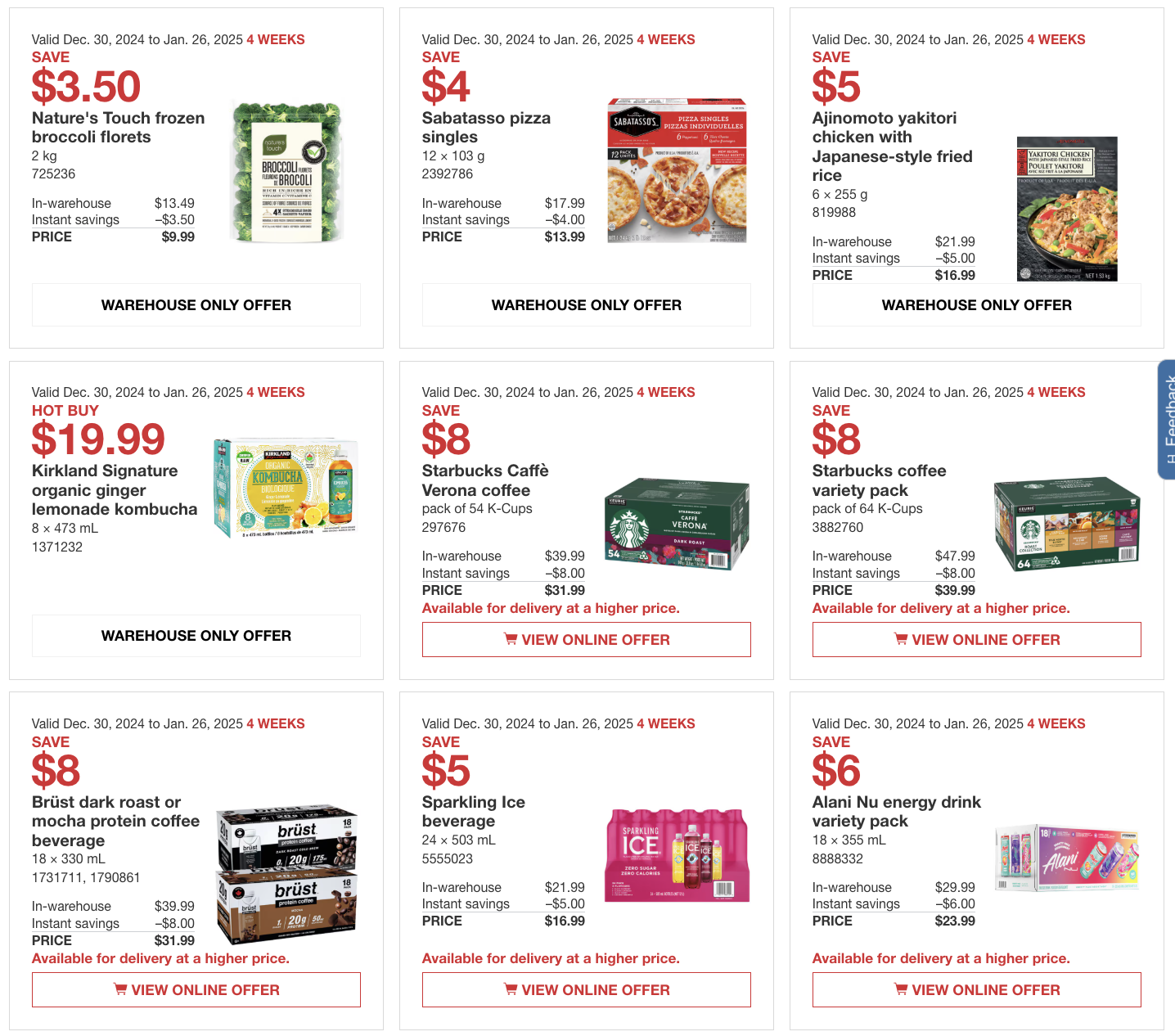 Costco Canada Coupons/Flyers Deals at All Costco Wholesale Warehouses in Canada, Until January ...